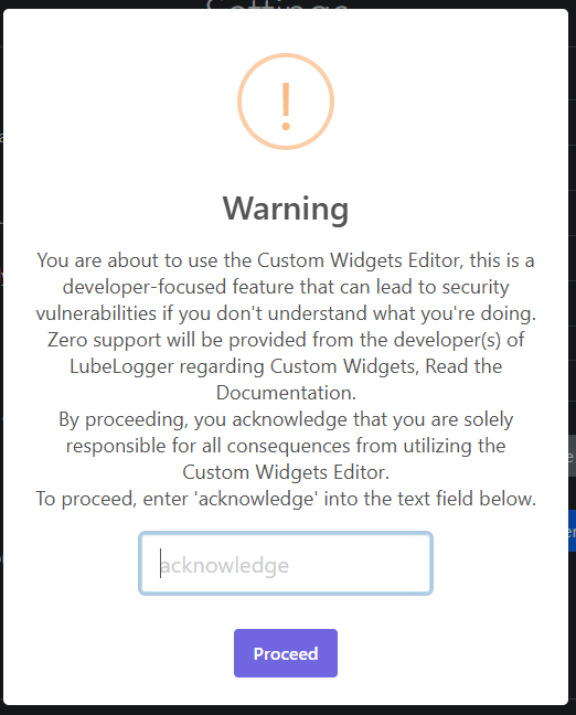 Custom Widgets – LubeLogger Wiki